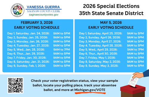 County of Saginaw, MI - Saginaw County Early Voting Center opens ...